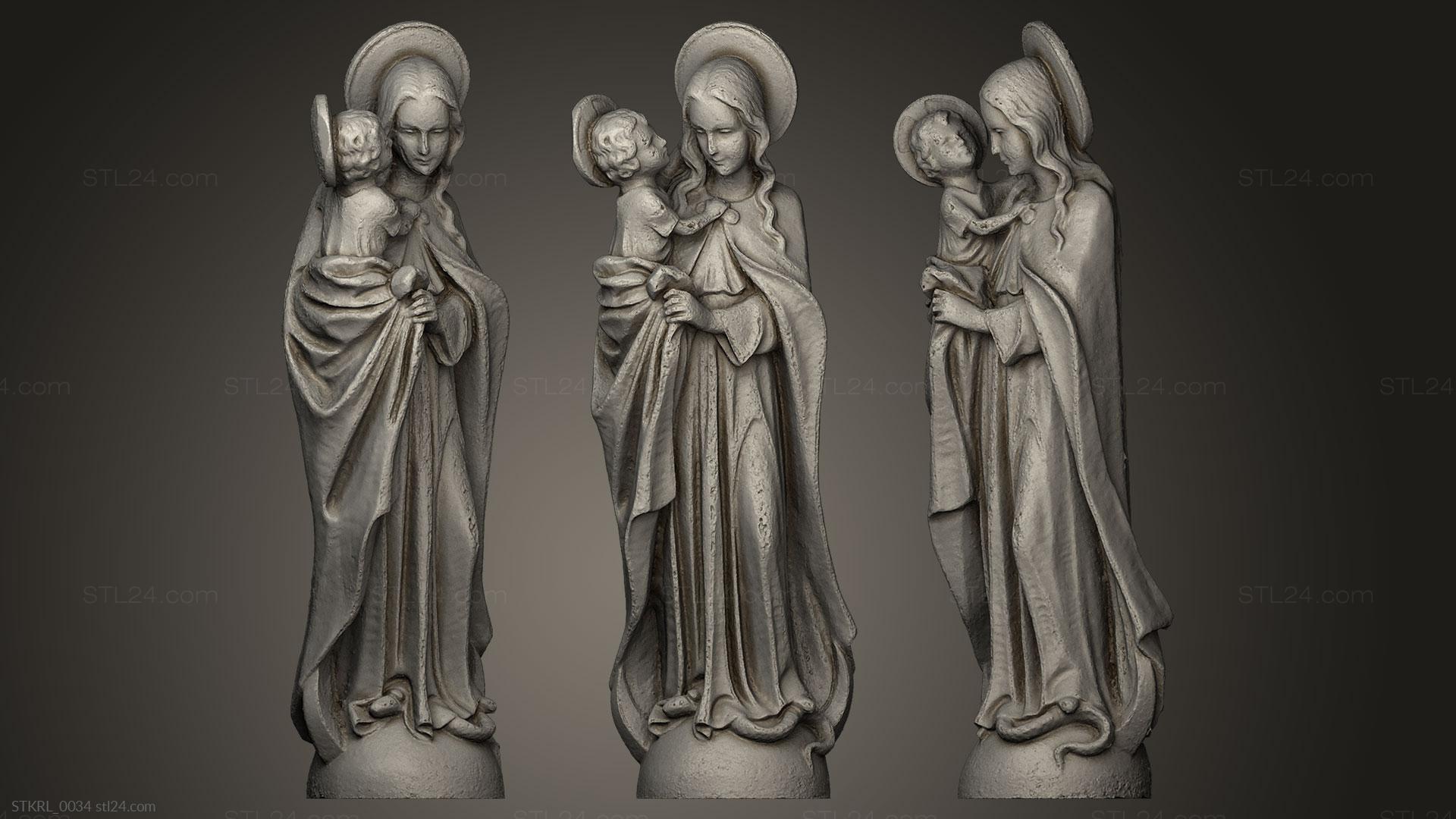 Religious statues - 3D stl models for CNC.